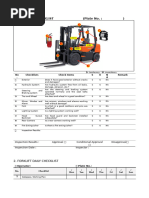 Lifting Equipment Inspection Checklist | PDF | Technology & Engineering