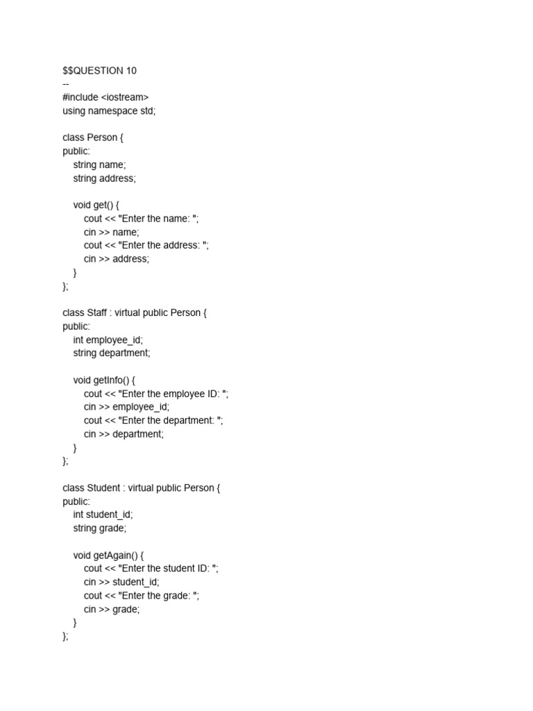 Lab Assignment5 Solutions Pdf Namespace Computer Programming 