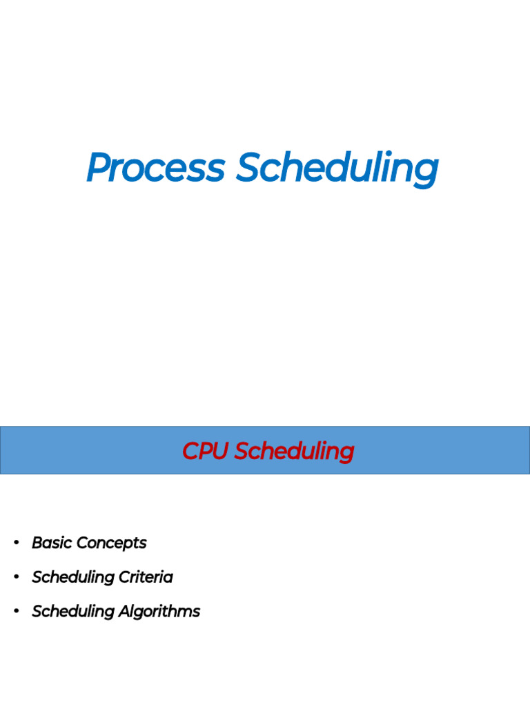 Process Scheduling | PDF | Scheduling (Computing) | Central Processing Unit