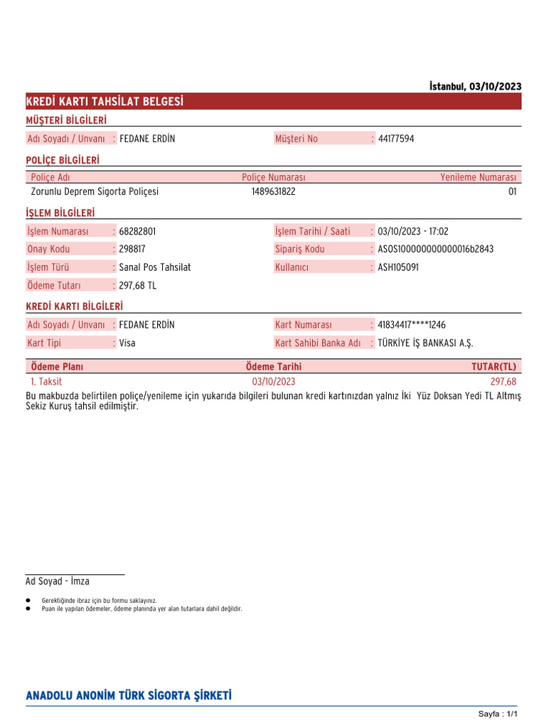 Fedane Erdi̇n Dask - MKB | PDF