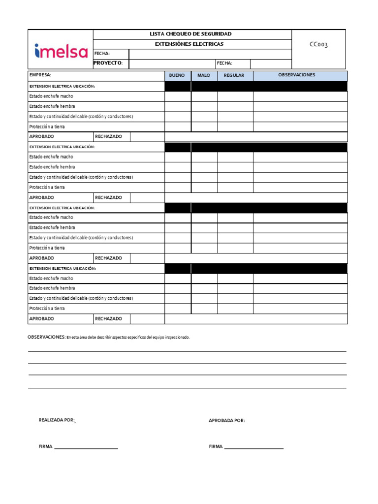 CC003 Extensiones Electricas | PDF