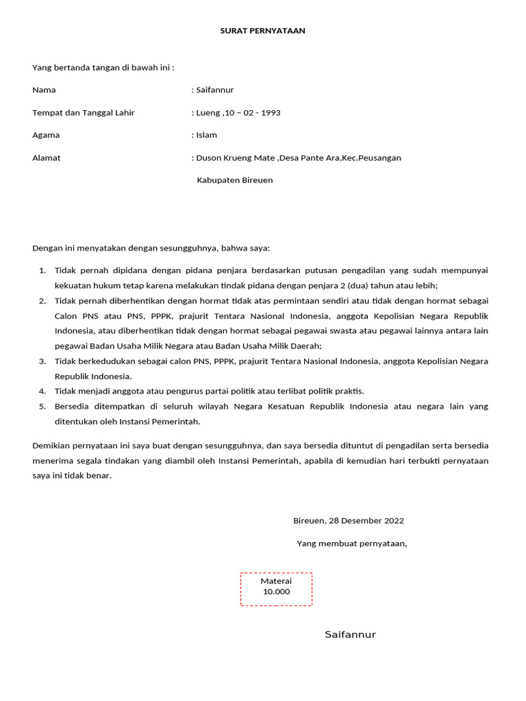 Format Surat | PDF