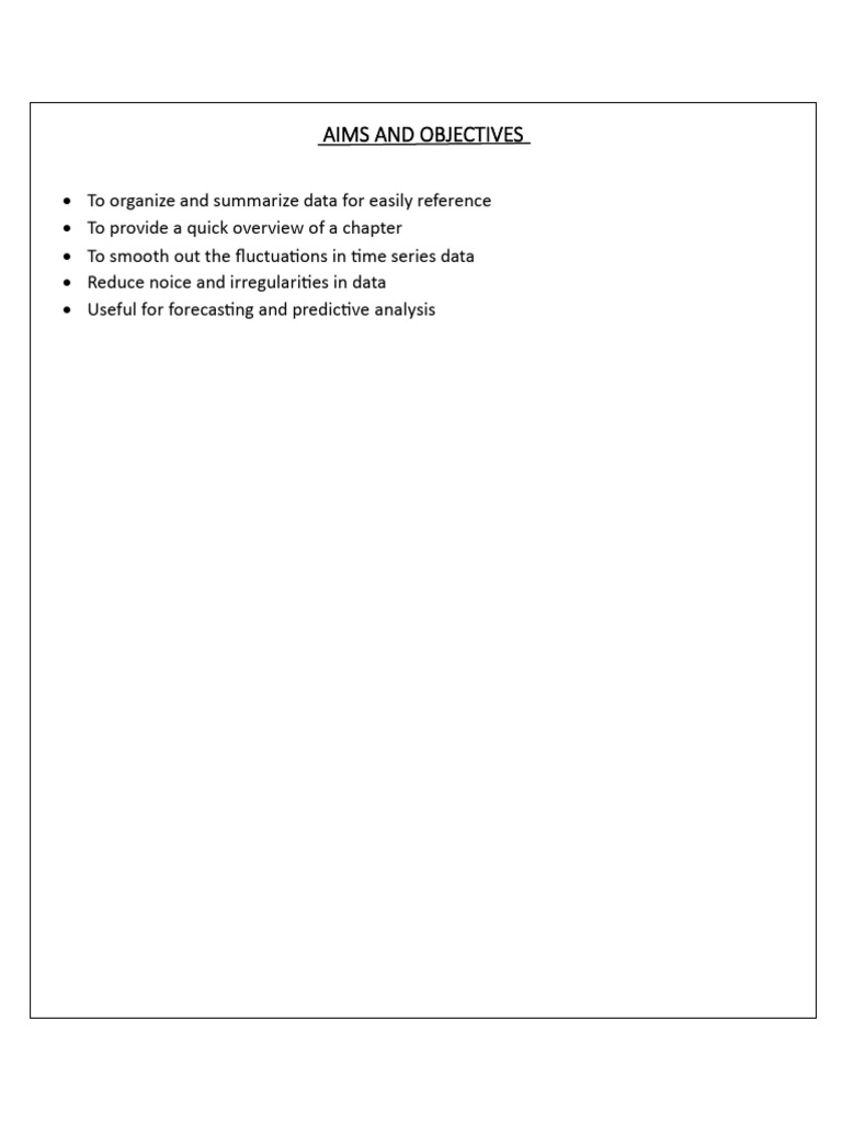 Aims and Objectives | PDF