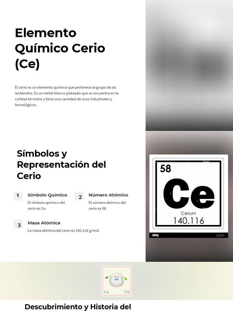 Elemento Quimico Cerio Ce PDF | PDF | Rieles | Elementos metálicos