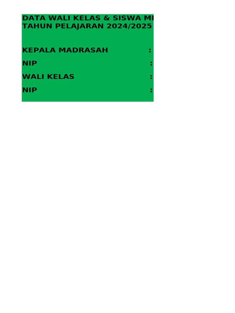 Format Kisi-Kisi Soal Kelas 5 | PDF