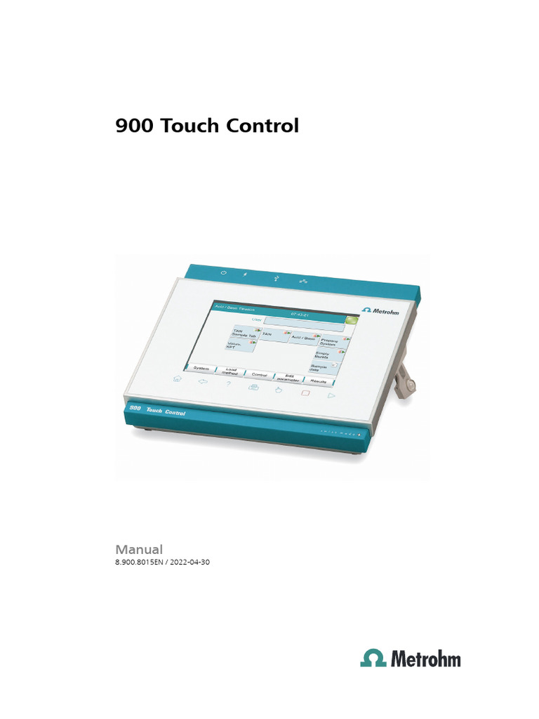 900 Touch Control: Manual | PDF | Titration | Chemistry