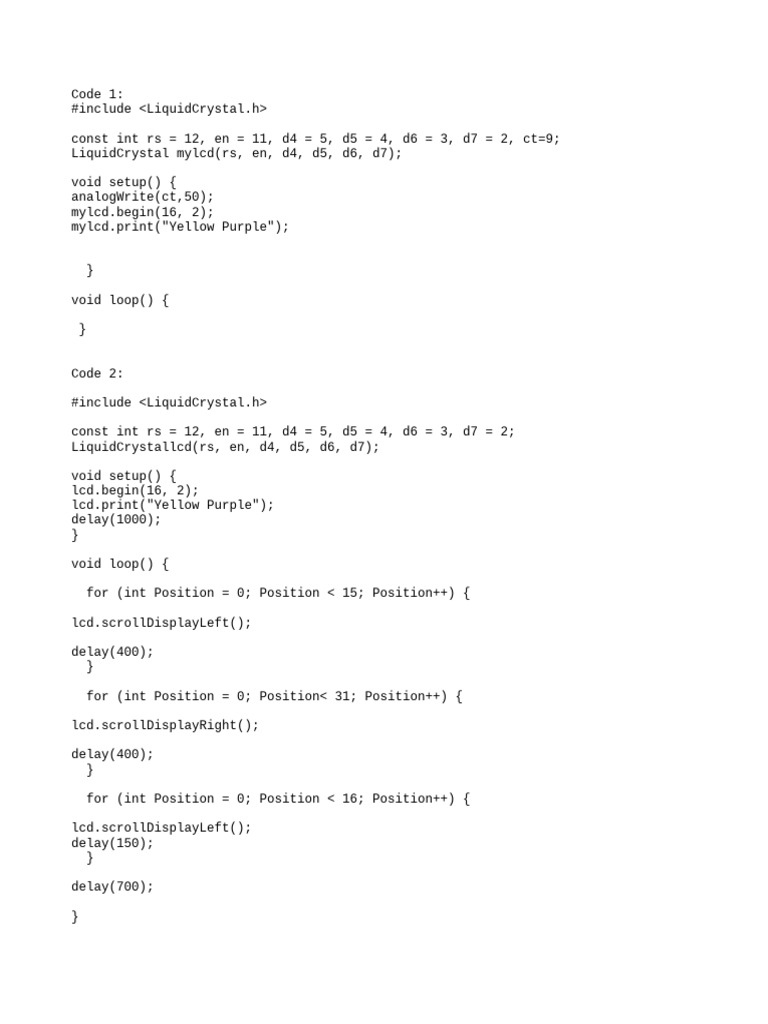 Code LCD | PDF