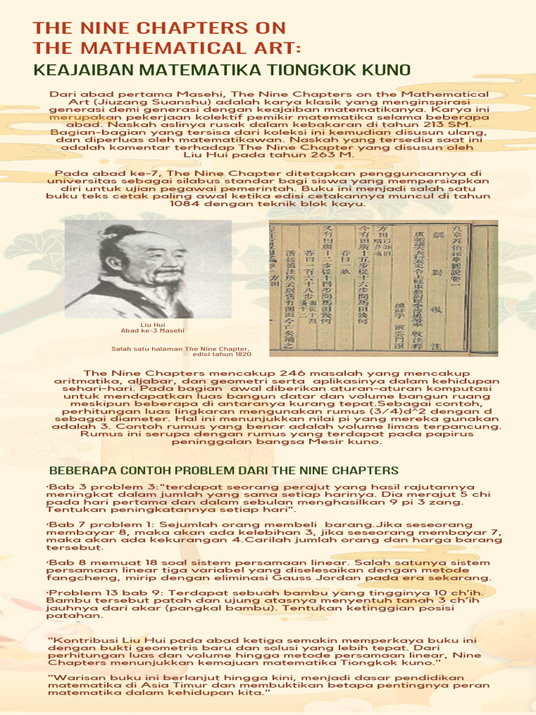 The Nine Chapter (22.5 X 60 CM) | PDF | Metode & Bahan Ajar