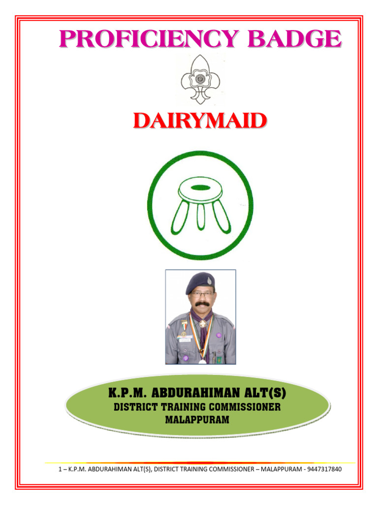 Dairymaid Prof. Badge Guide | PDF