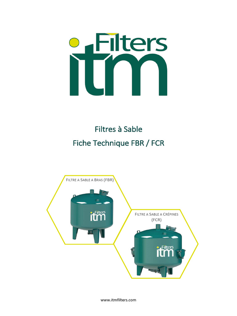 Fiche Technique FBR FCR 1 | PDF | Filtration | Traitement de l'eau