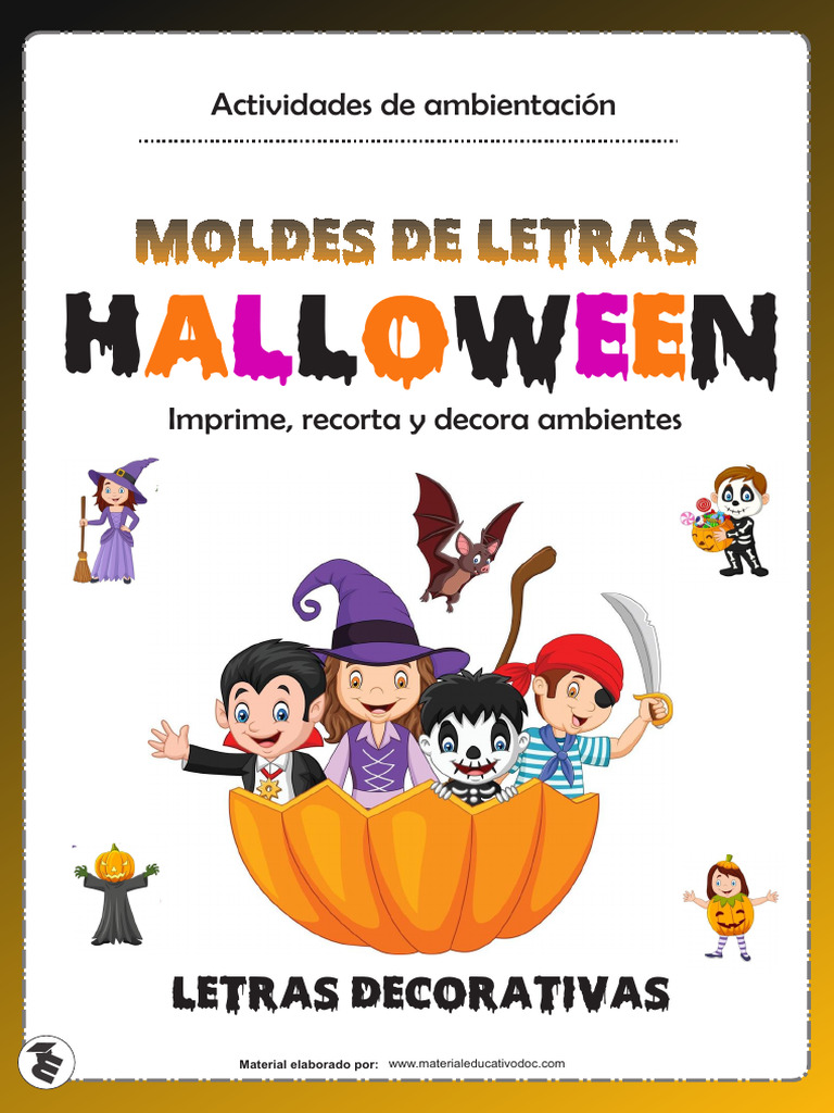 Moldesdeletras Halloween | PDF | Artes del lenguaje y disciplina