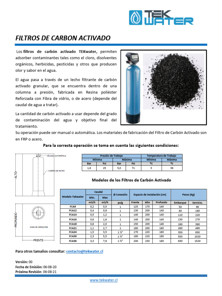 Filtros de Carbon Activado | PDF | Materiales