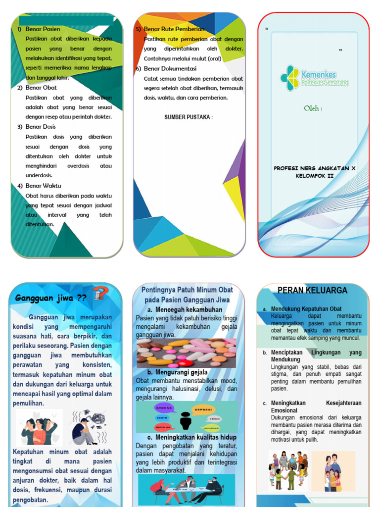 LEAFLET JIWA-patuh Obat | PDF | Pengembangan Diri | Kesehatan Holistik