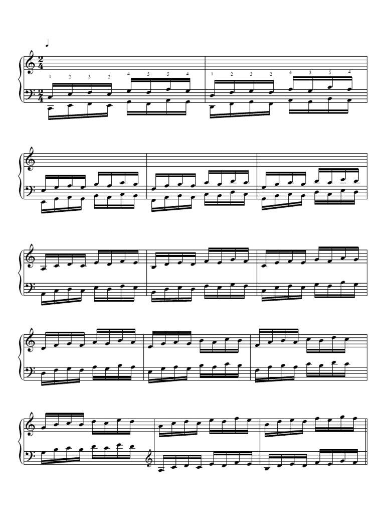 Hanon Exercise No. 09 | PDF