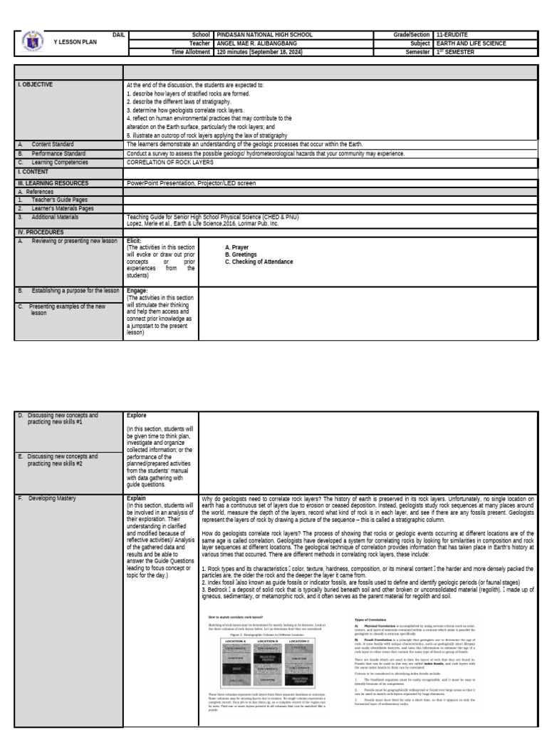 14.5 Correlation Rock Layers | PDF | Rock (Geology) | Stratigraphy