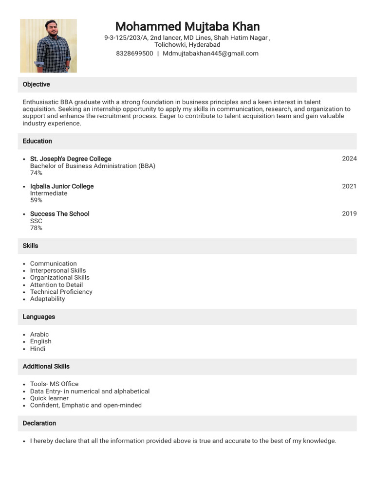 CV 24 | PDF | Business | Finance & Money Management