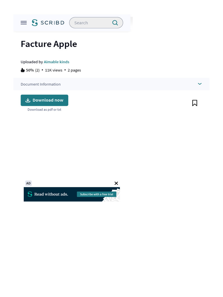 Facture Apple - PDF | PDF | Scribd | Apple Inc.