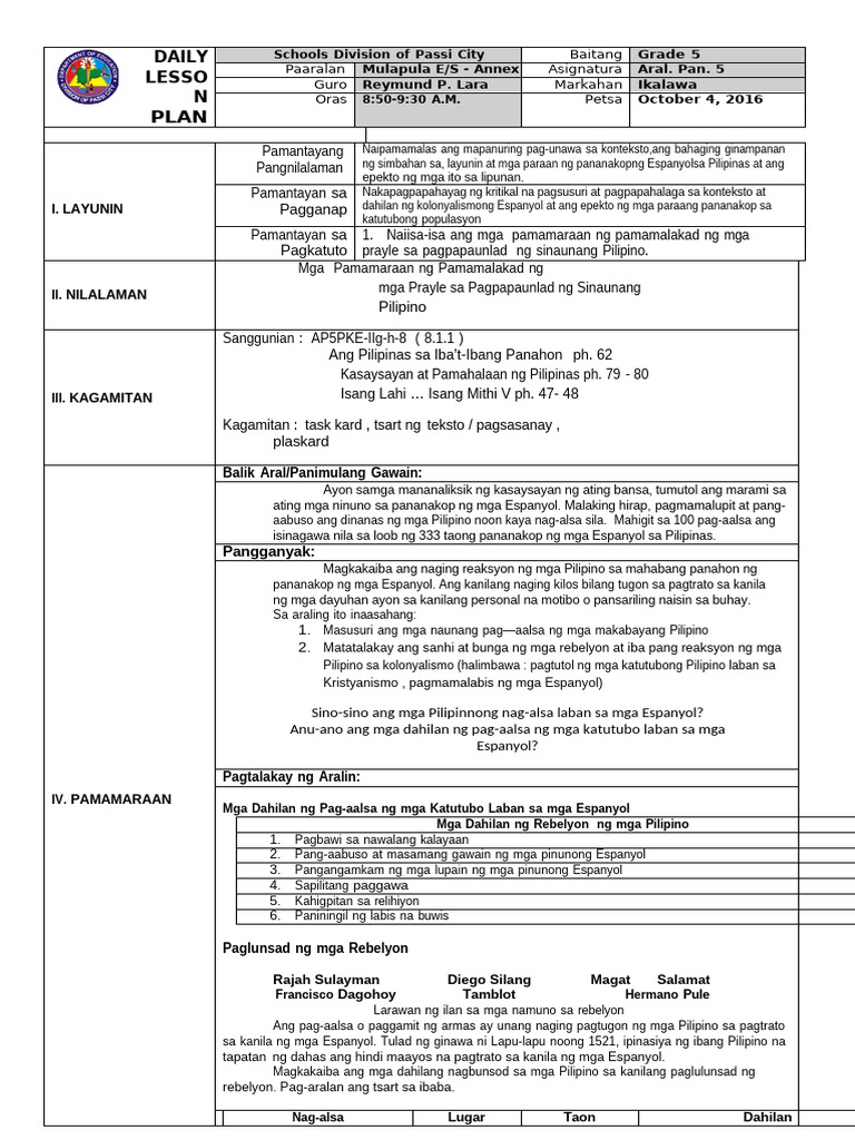 DLP Araling Panlipunan 2 | PDF