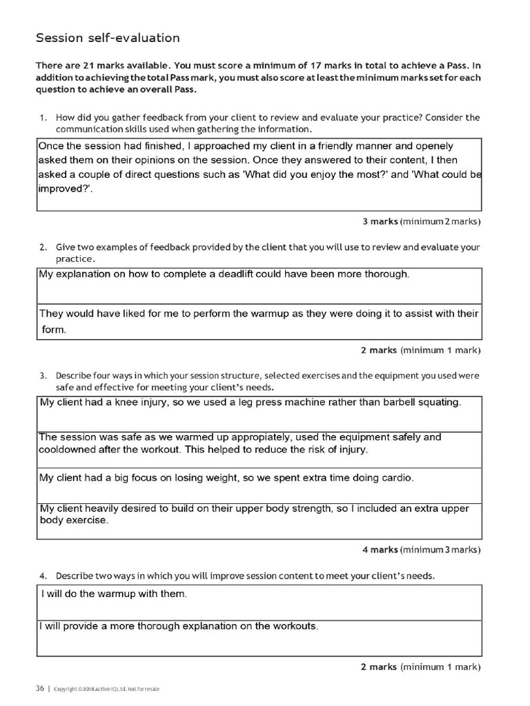 Self Evaluation | PDF