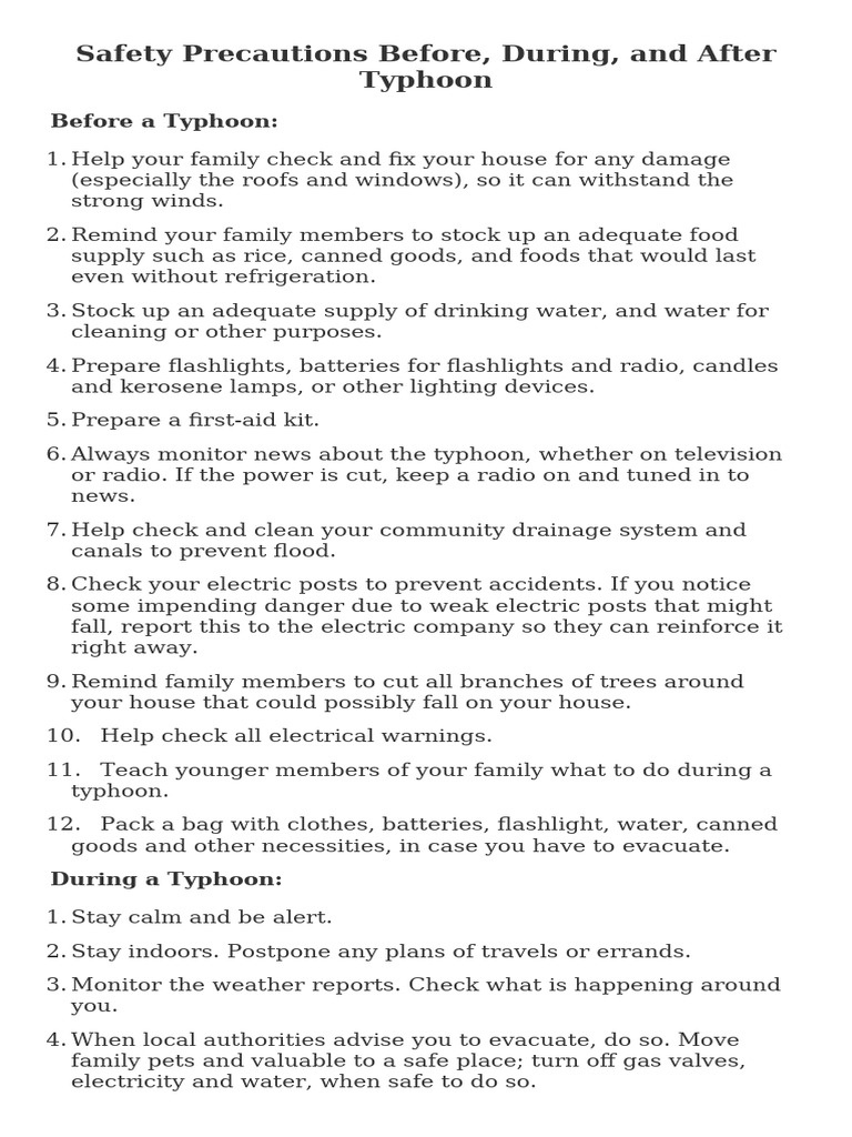 Safety Precautions Before | PDF | Flood | Flashlight