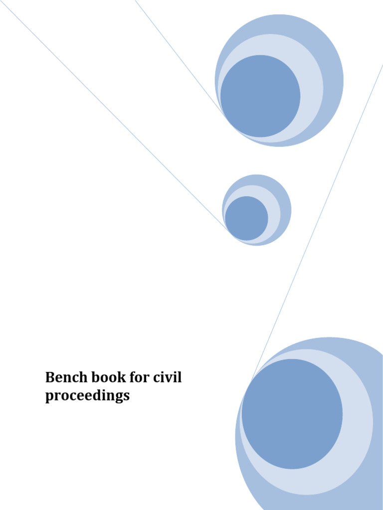 Bench Book For Civil Proceedings | PDF