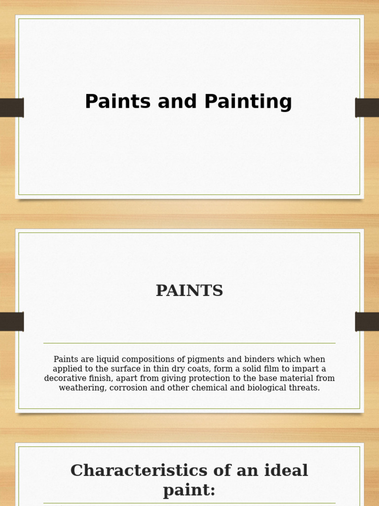 PPT Painting | PDF | Paint | Chemical Substances