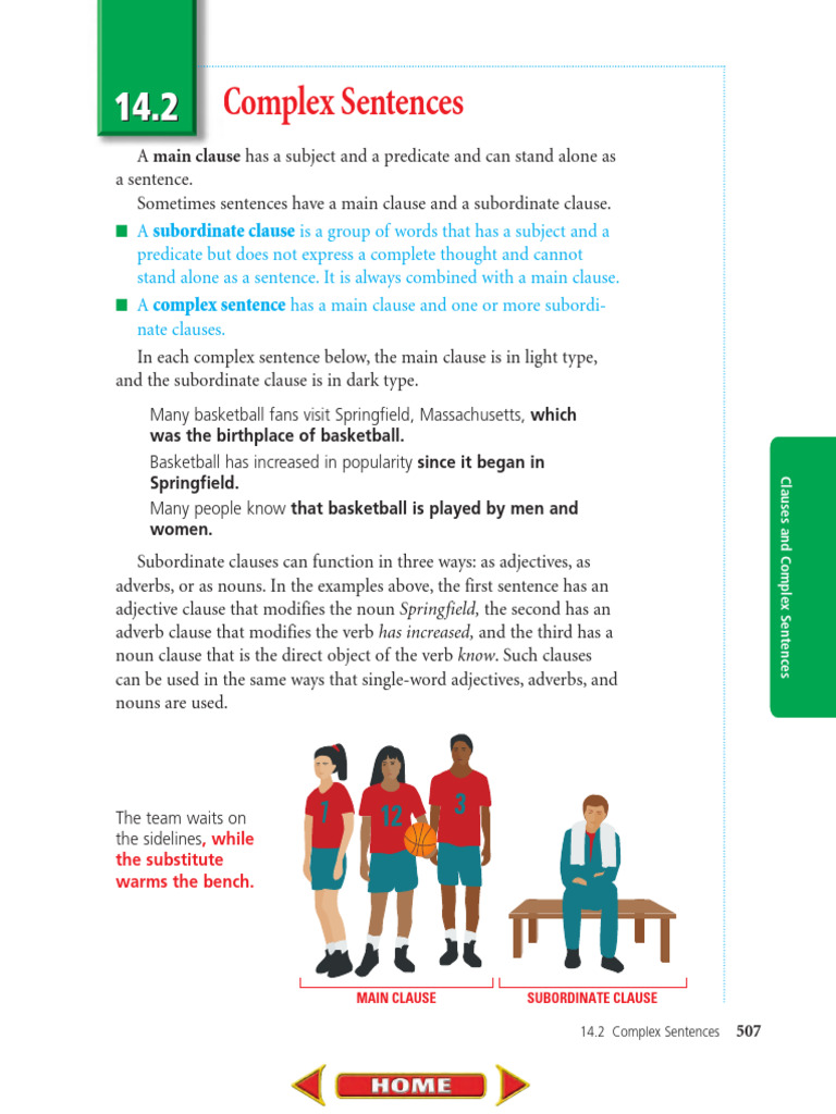 14.2 Complex Sentences | PDF