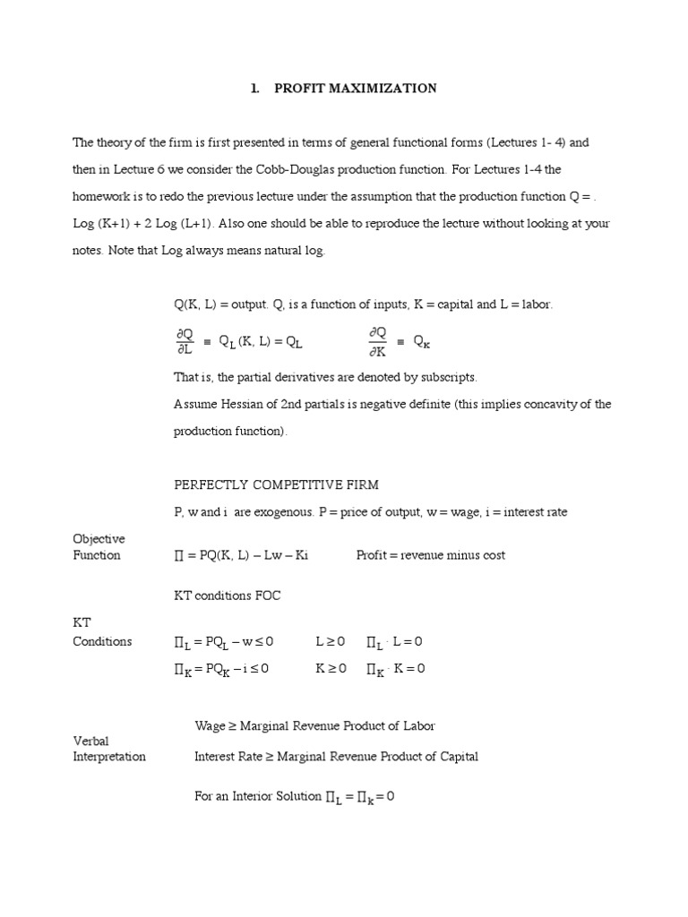 Profit Max | PDF | Labour Economics | Production Function