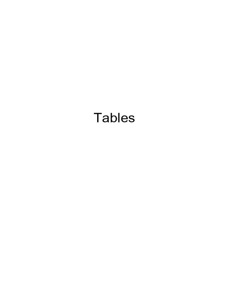 Tables Insurance | PDF