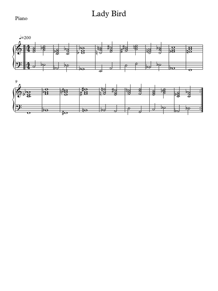 Lady Bird - Piano | PDF