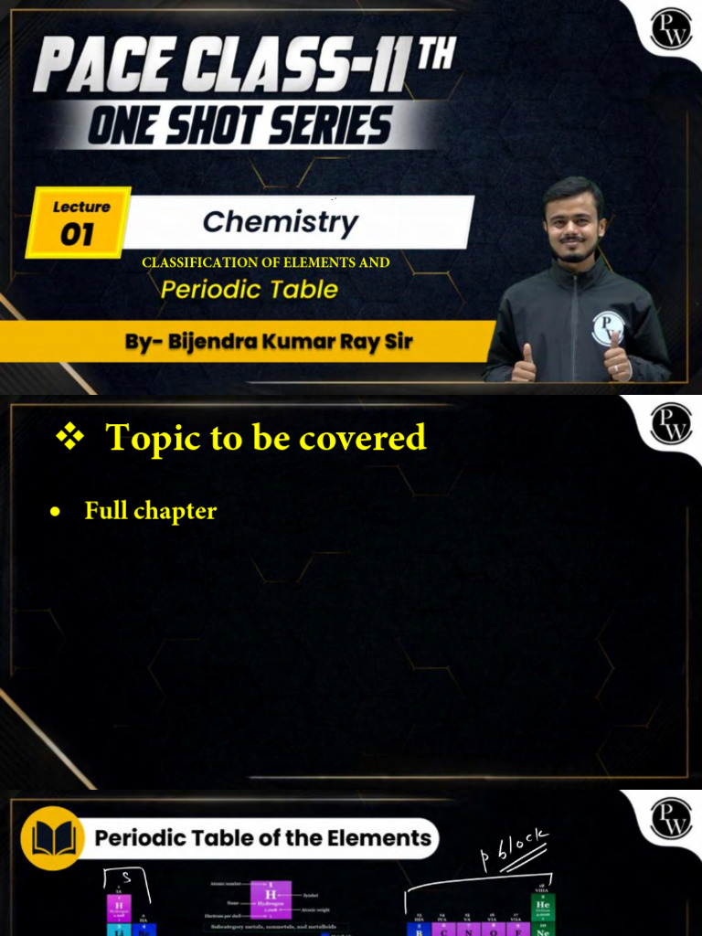 Classification of Elements and Periodicity - Class Notes - Pace Class ...