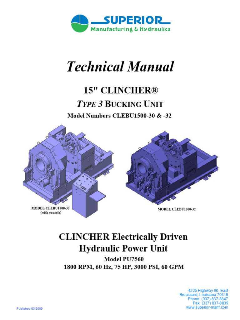 CLINCHER® Type 3 Bucking Unit Manual | PDF | Pipe (Fluid Conveyance ...