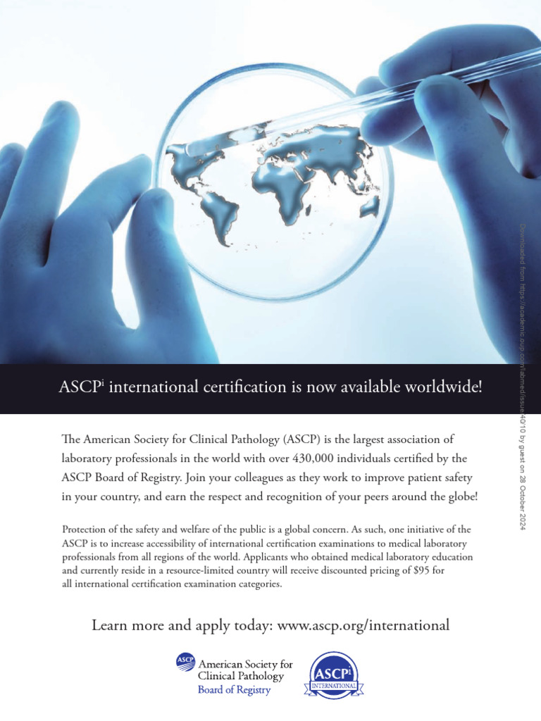 ASCP International Certification & Career Resources | PDF | Pathology | Polymerase Chain Reaction