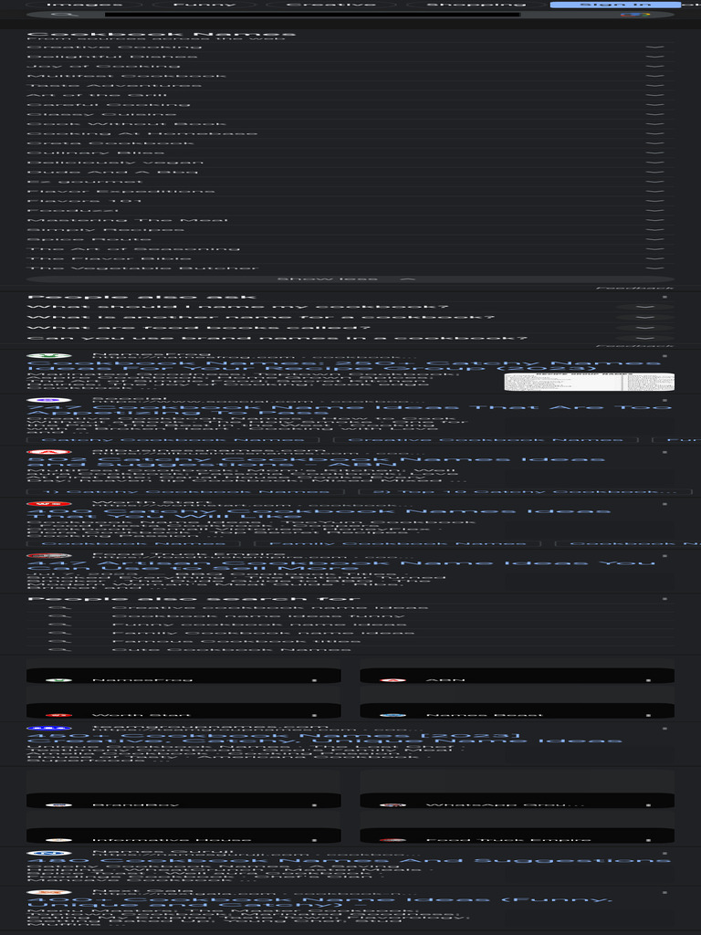 Cookbook Name Ideas - Google Search | PDF | Cookbooks | Cooking