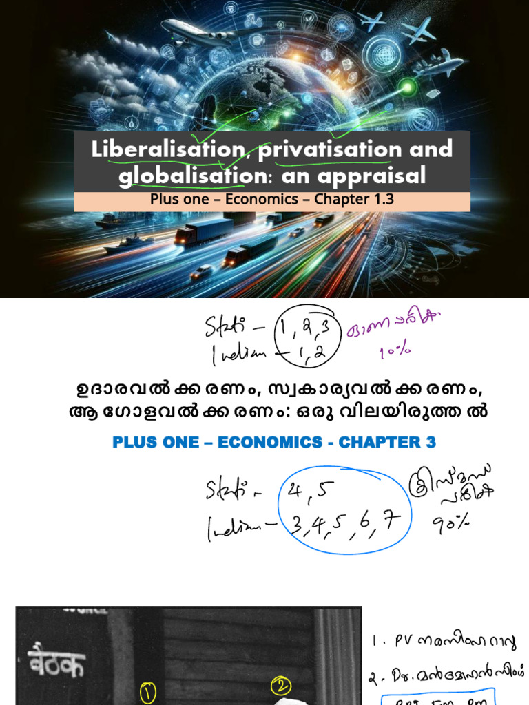 P1 Com & Hum - Economics - 3 Liberalisation, Privatisation and Globalisation | PDF