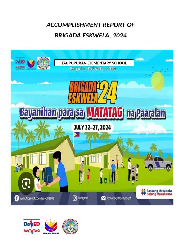 Accomplishment Report Brigada | PDF