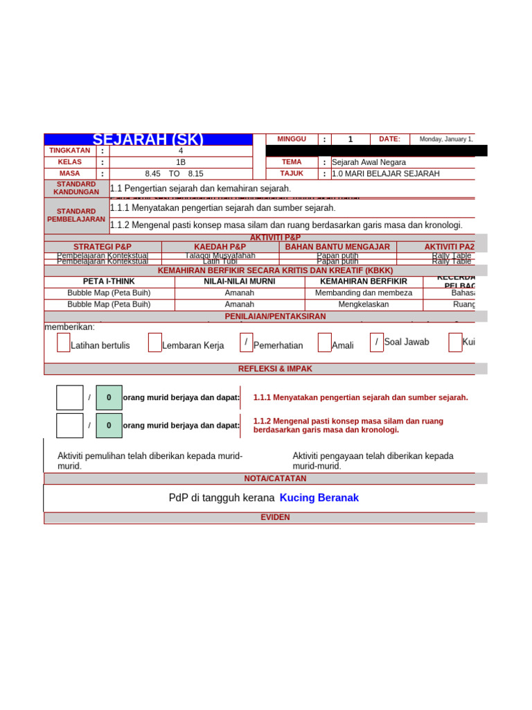 Tapak Erph Sejarah SK | PDF