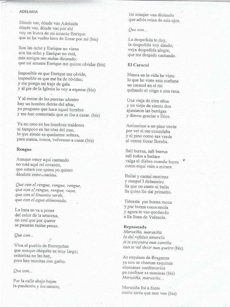 1 Doce Canciones Populares | PDF