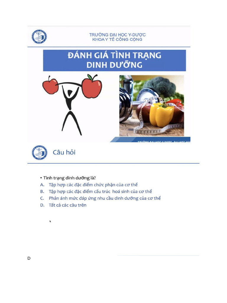 Đánh Giá Tình TR NG Dinh Dư NG | PDF