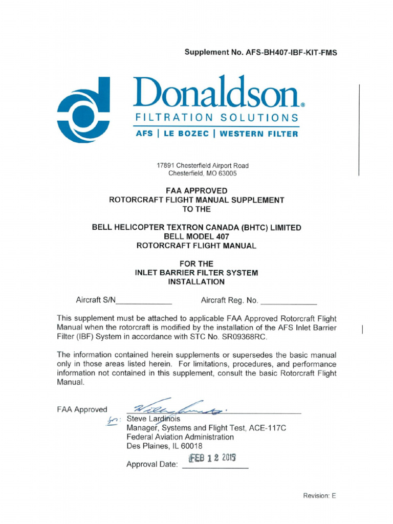 Bell 407 L1 IBF FMS | PDF