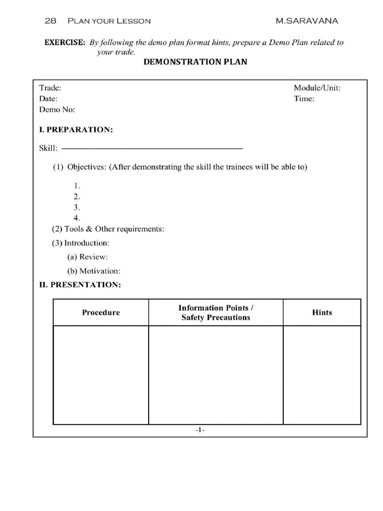 Demonstration Plan | PDF