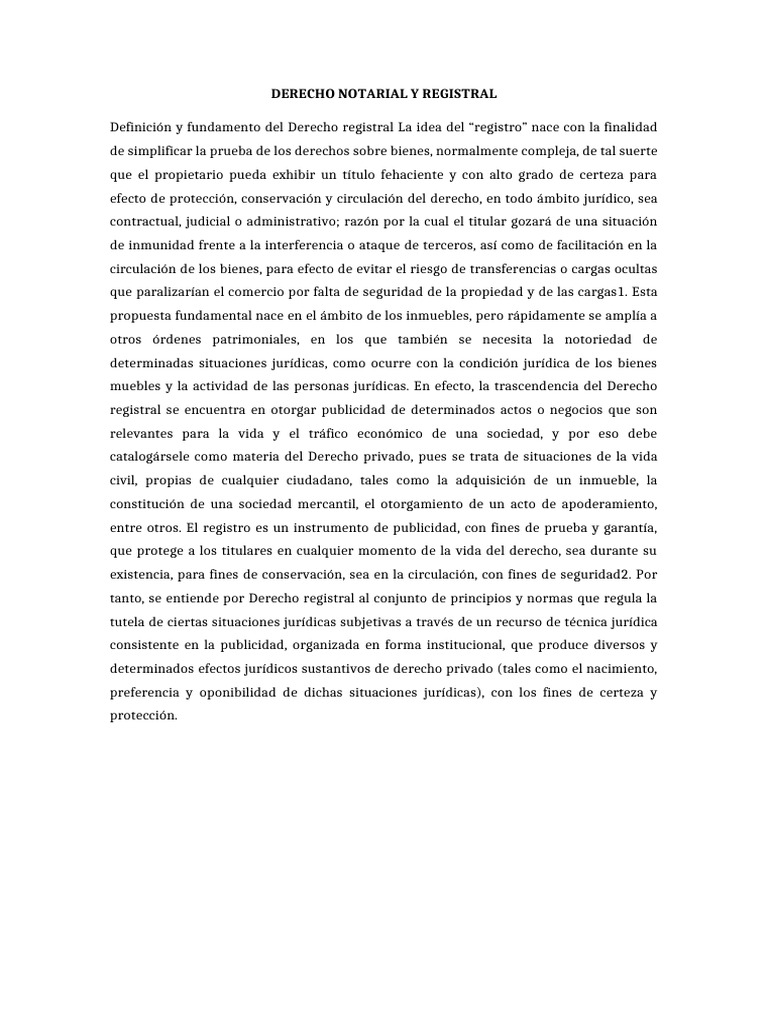 Derecho Notarial y Registral | PDF