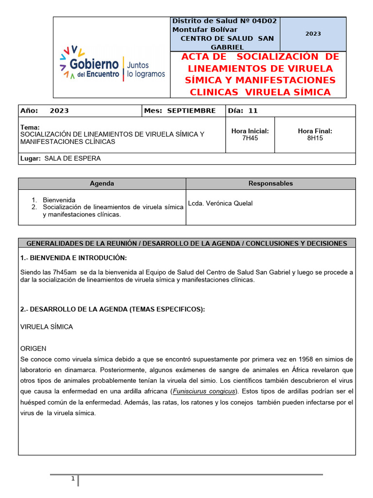 Viruela Simica | PDF | Virología | Enfermedades y trastornos