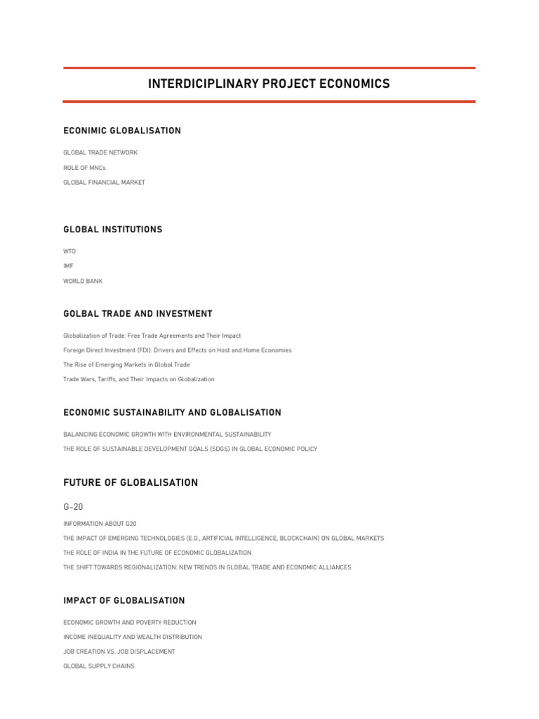 Interdiciplinary Project Economics | PDF | Politics | Social Science