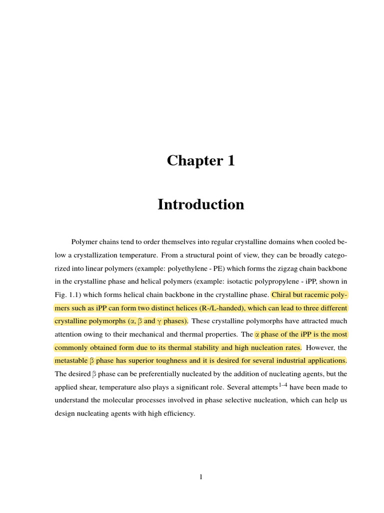 05 Chapter 1 | PDF | Polymers | Crystallization