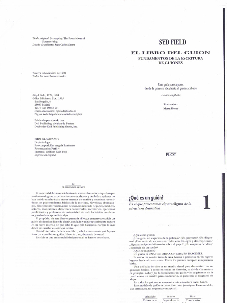 Syd Field - El Libro Del Guion (Fragmentos) | PDF