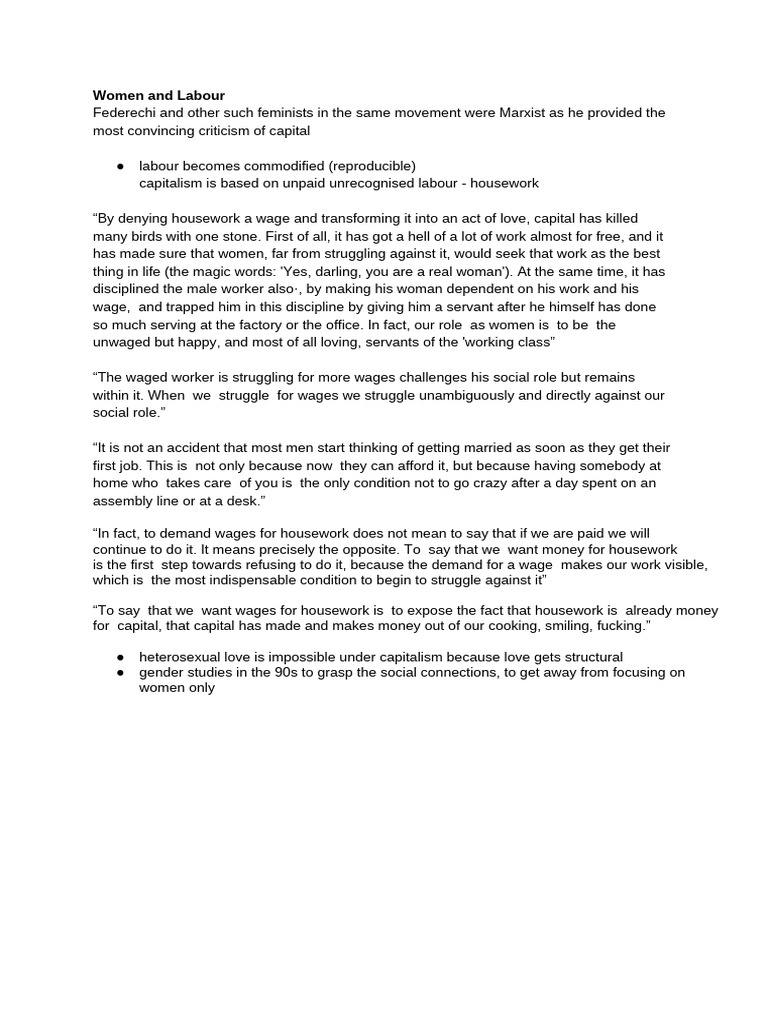 Labour and Women | PDF | Social Science