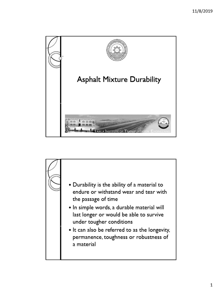 Asphalt Mixture Durability Insights | PDF | Road Surface | Construction ...