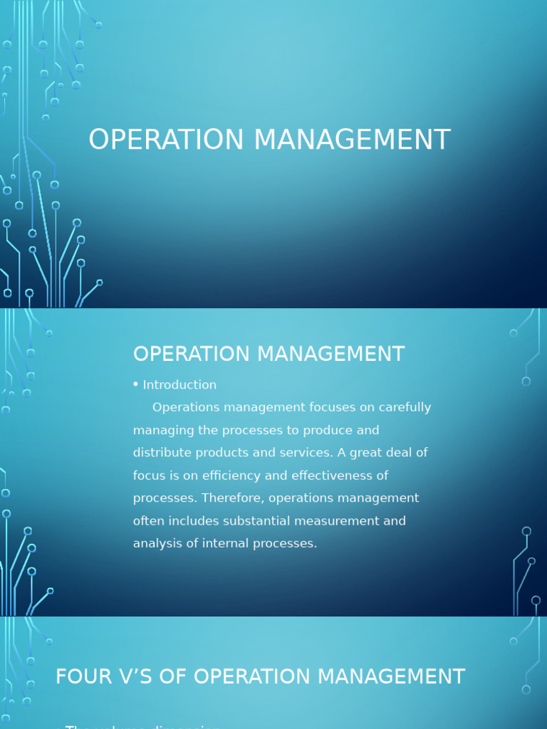 Operation Management | PDF | Operations Management | Business Process