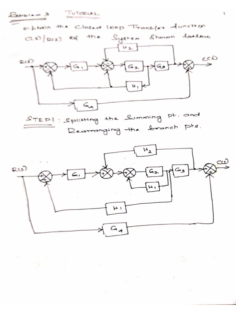 Block Diagram Reduction Technique Part 2 | PDF